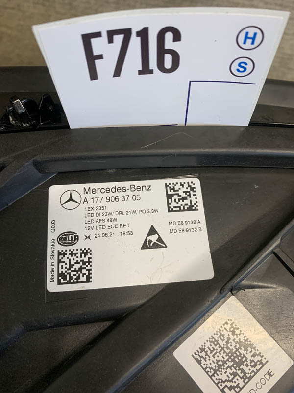 Mercedes A class 2018/2022 w177 PERFORMANCE Far F715 F716